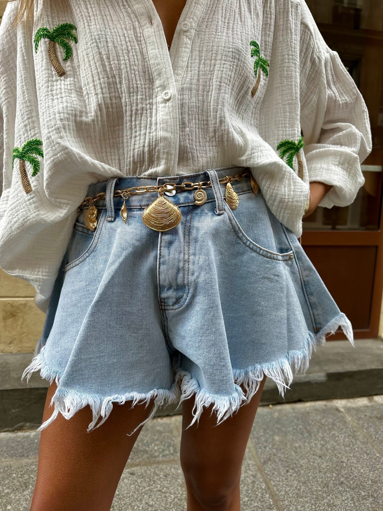 Short IRIS bleu ciel